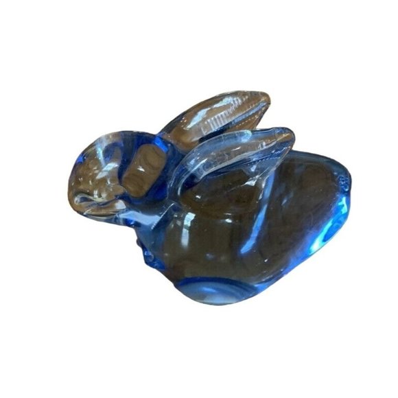 Unmarked | Accents | Vintage Hand Blown Light Blue Glass Bunny Rabbit ...